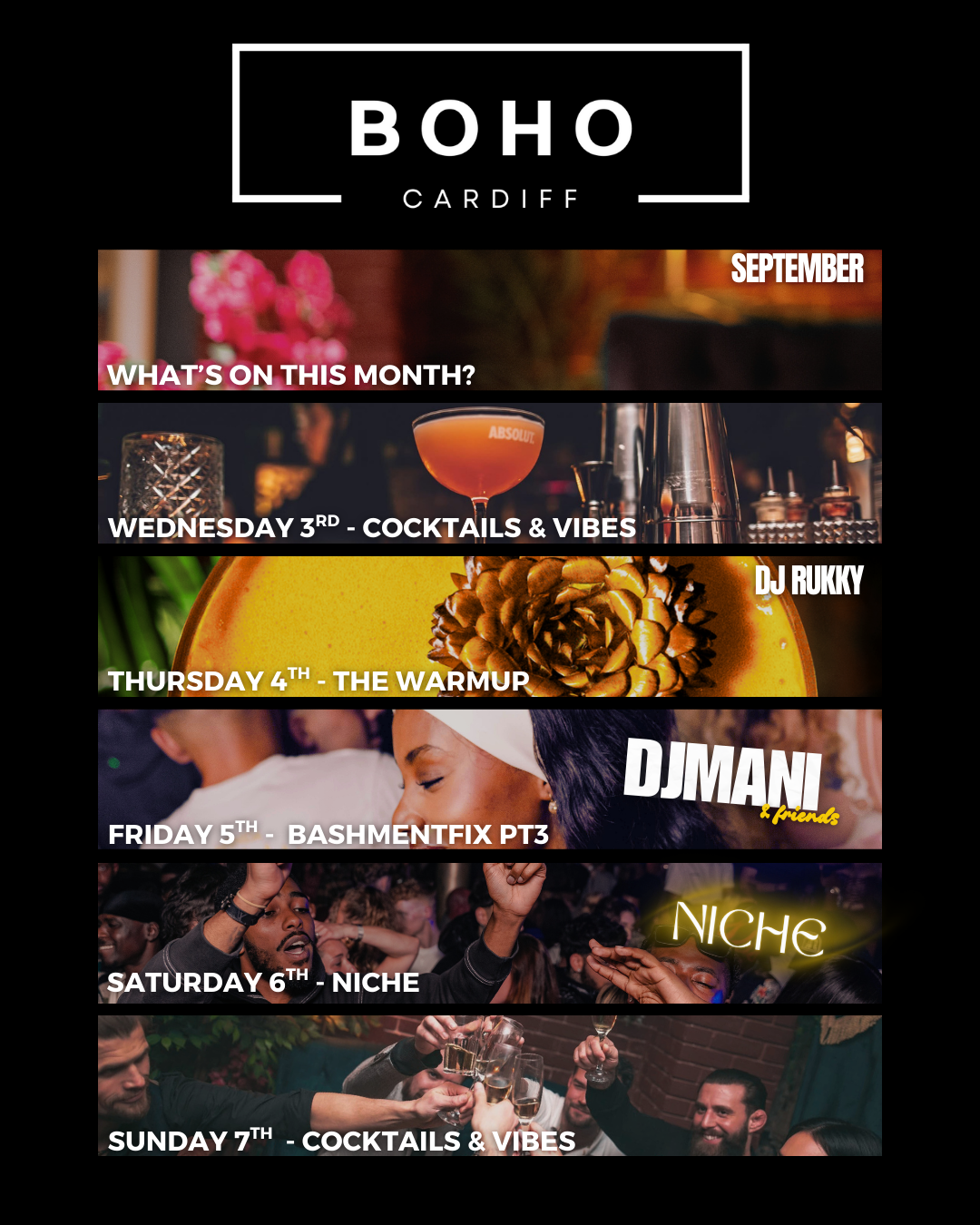 Boho Cardiff Night Club - BOHO CARDIFF