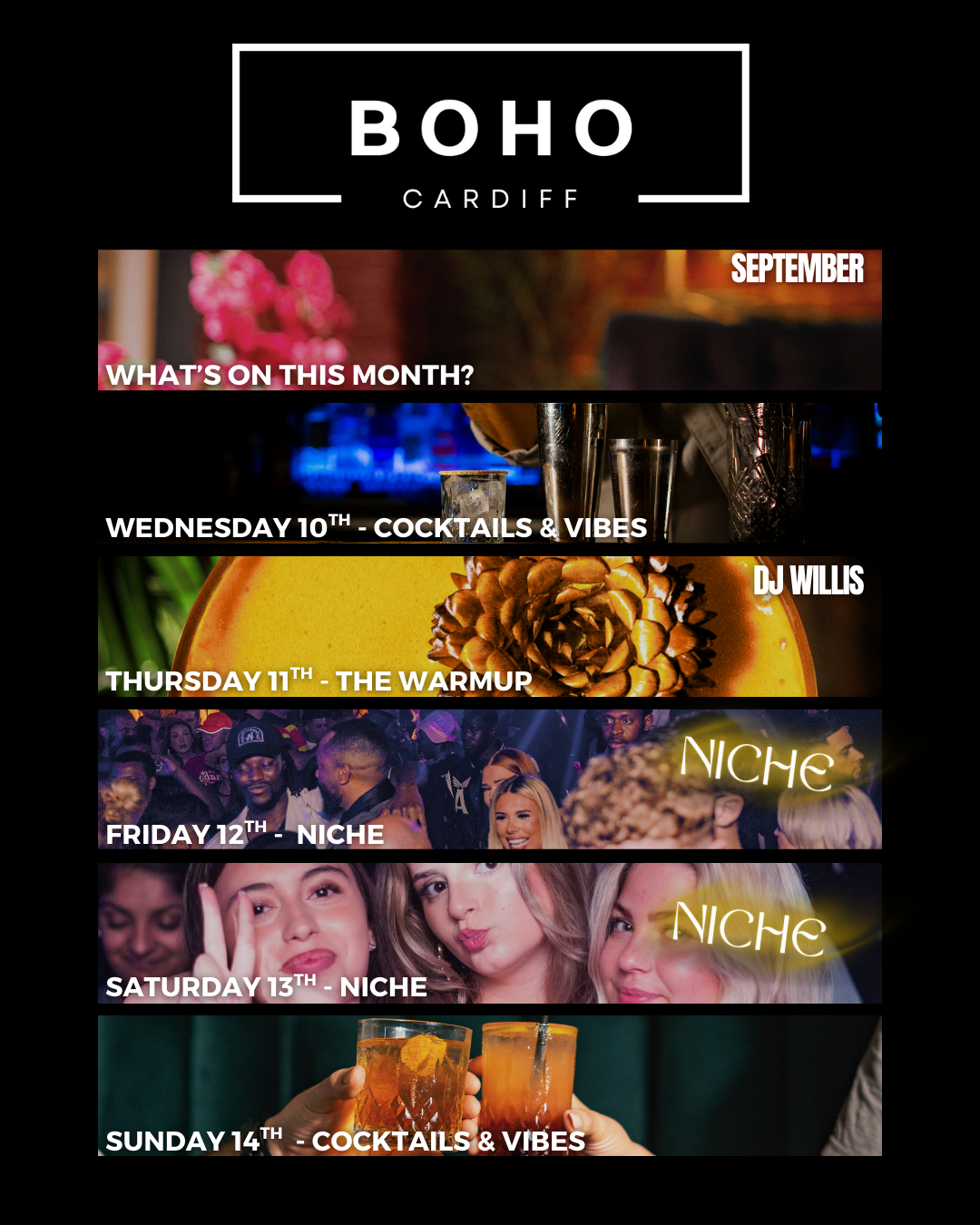 Boho Cardiff Night Club - BOHO CARDIFF